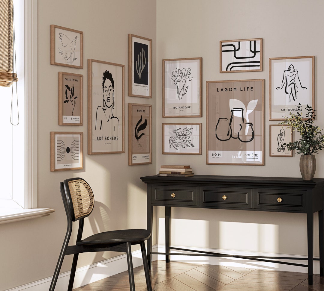 MEGA BUNDLE Modern Eclectic Gallery Wall Set Prints Download - Etsy