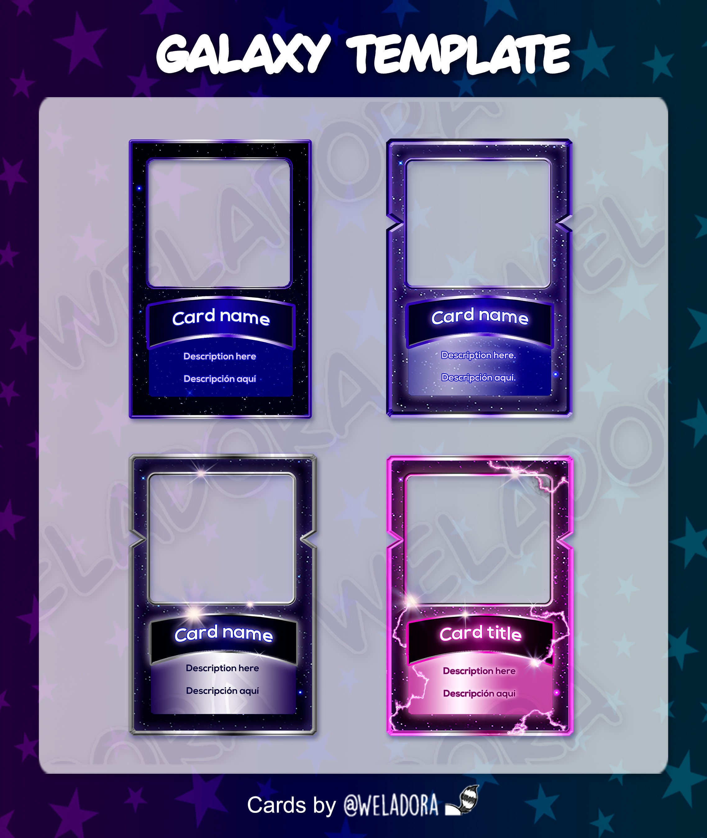 Streamloots epic galaxy template - Etsy España