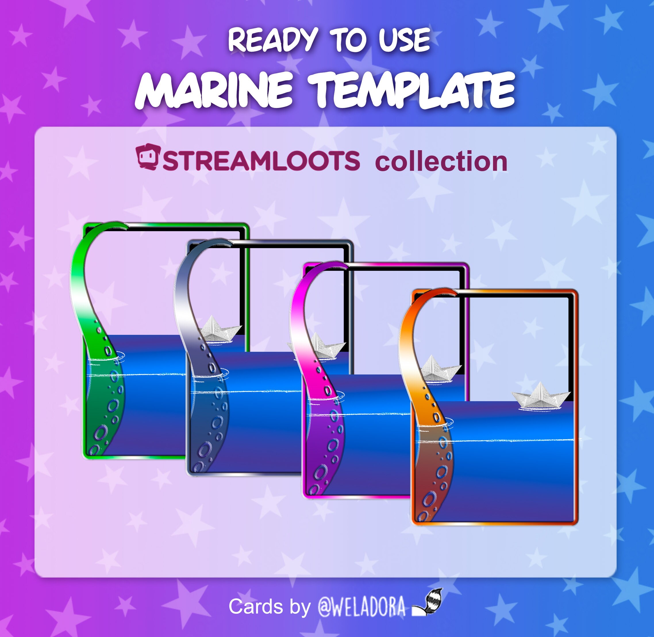 Streamloots marine template - Etsy España