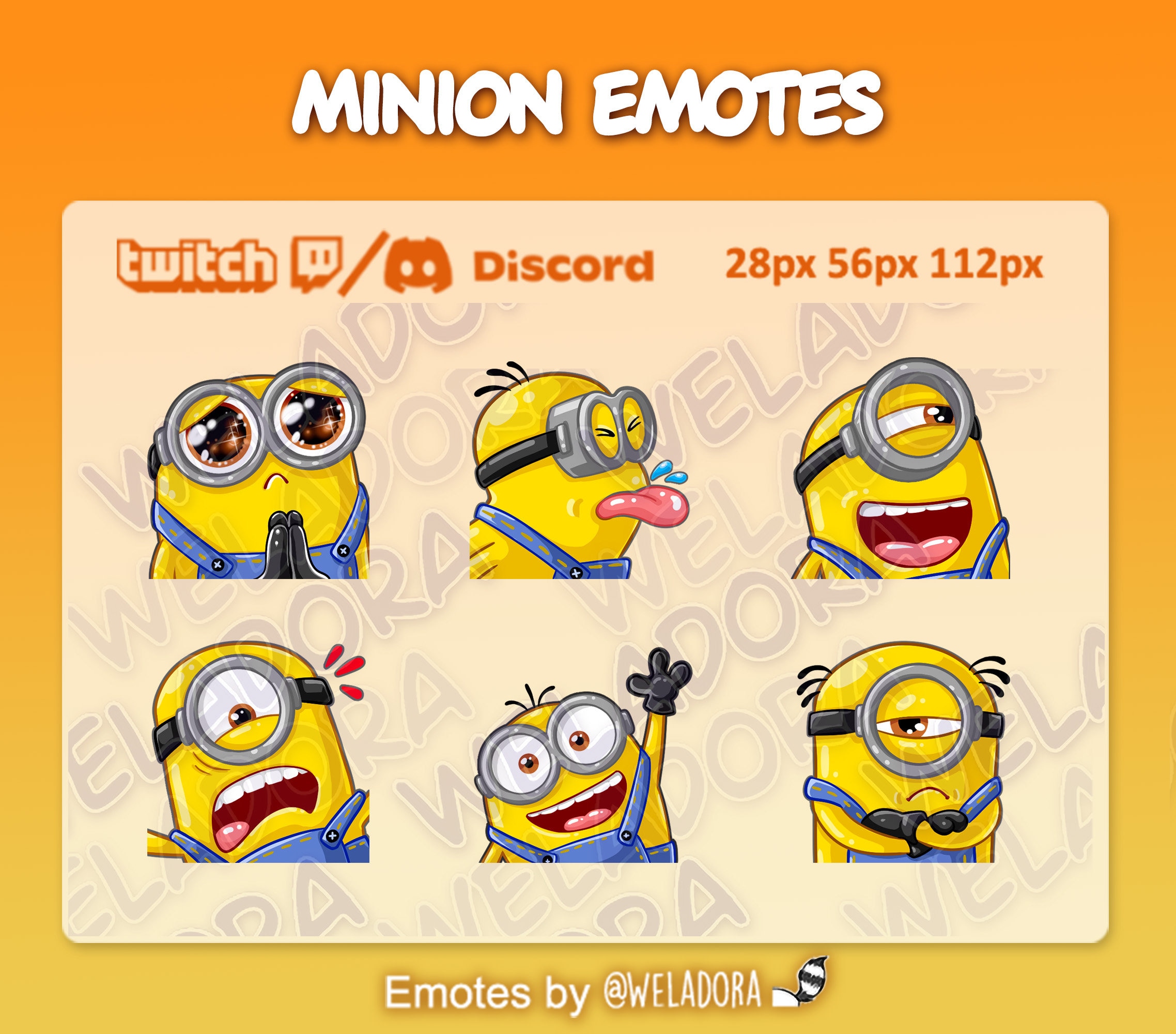Minion Emotes - Etsy