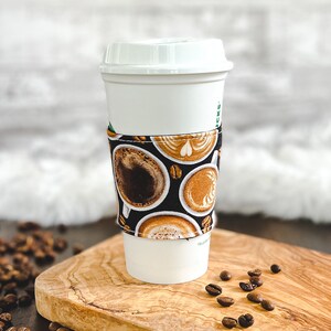 Reusable Coffee Cup Sleeve Custom Cup Sleeve Fabric Coffee - Etsy