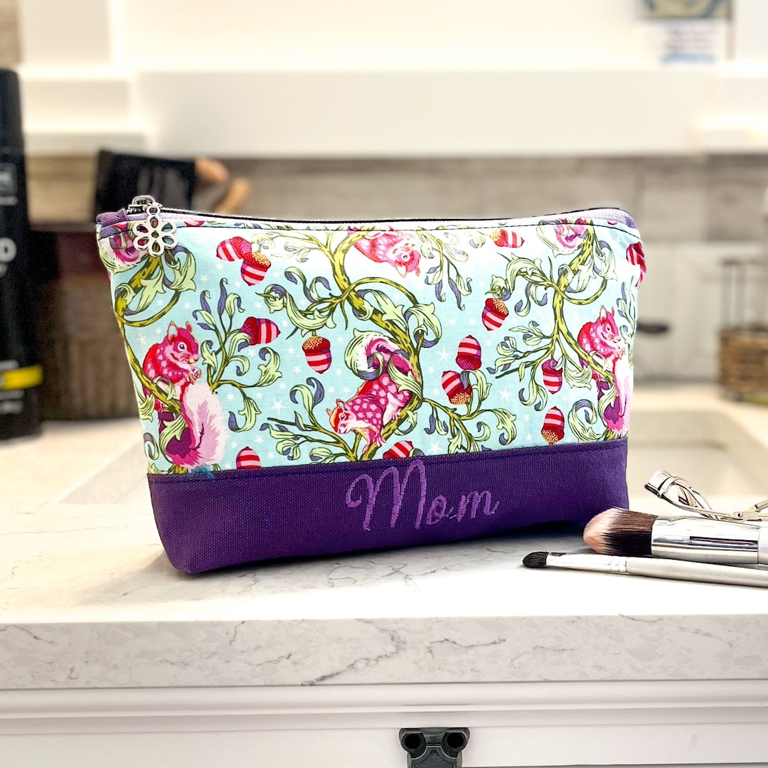 Custom Makeup Bag Personalized for Mom Waterproof Makeup Bag Unique ...