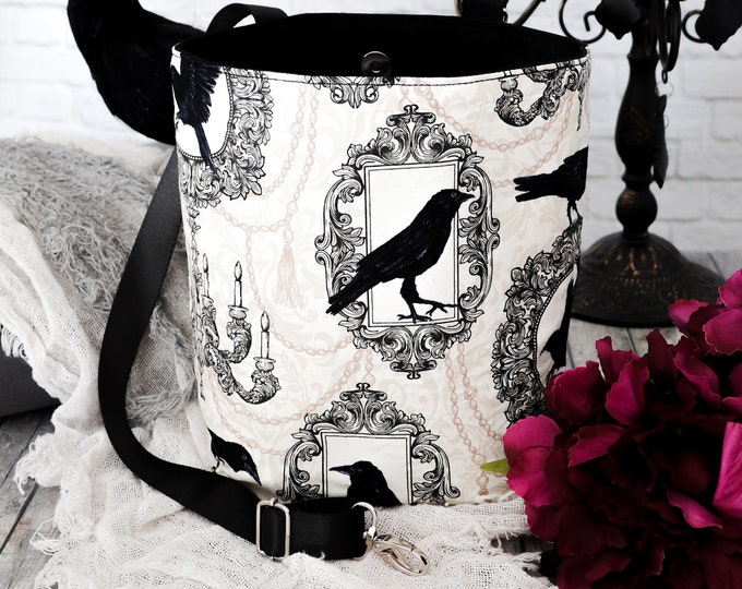 Car Trash Can, Car Accessories for Women With Goth Halloween Raven ...