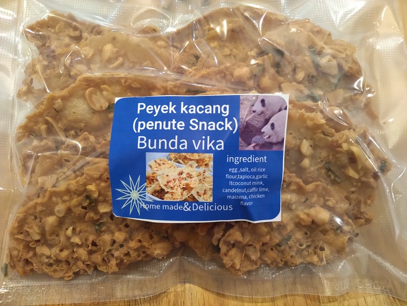 Peyek Kacang( Red Penute Snack)new Home Made,200gr Usa Seller - Etsy