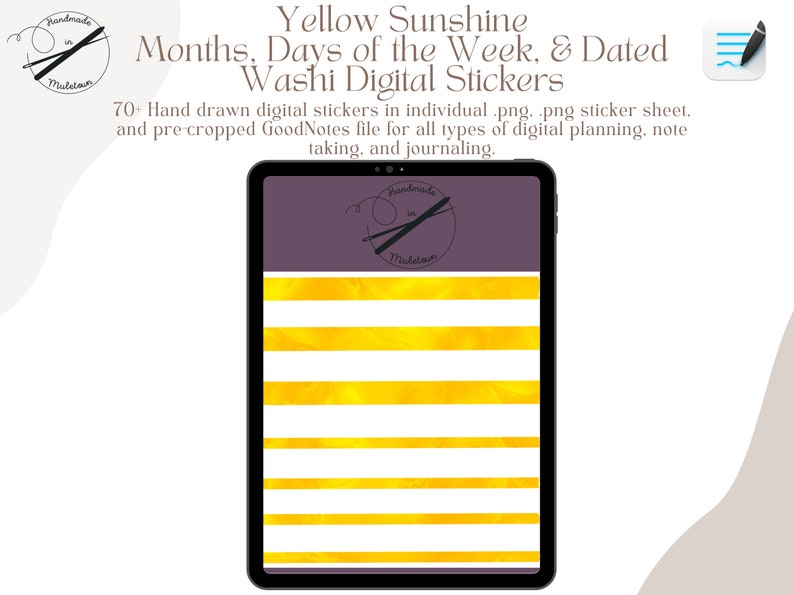 Months, Days of the Week, and Dated Hand Drawn Digital Stickers for ...