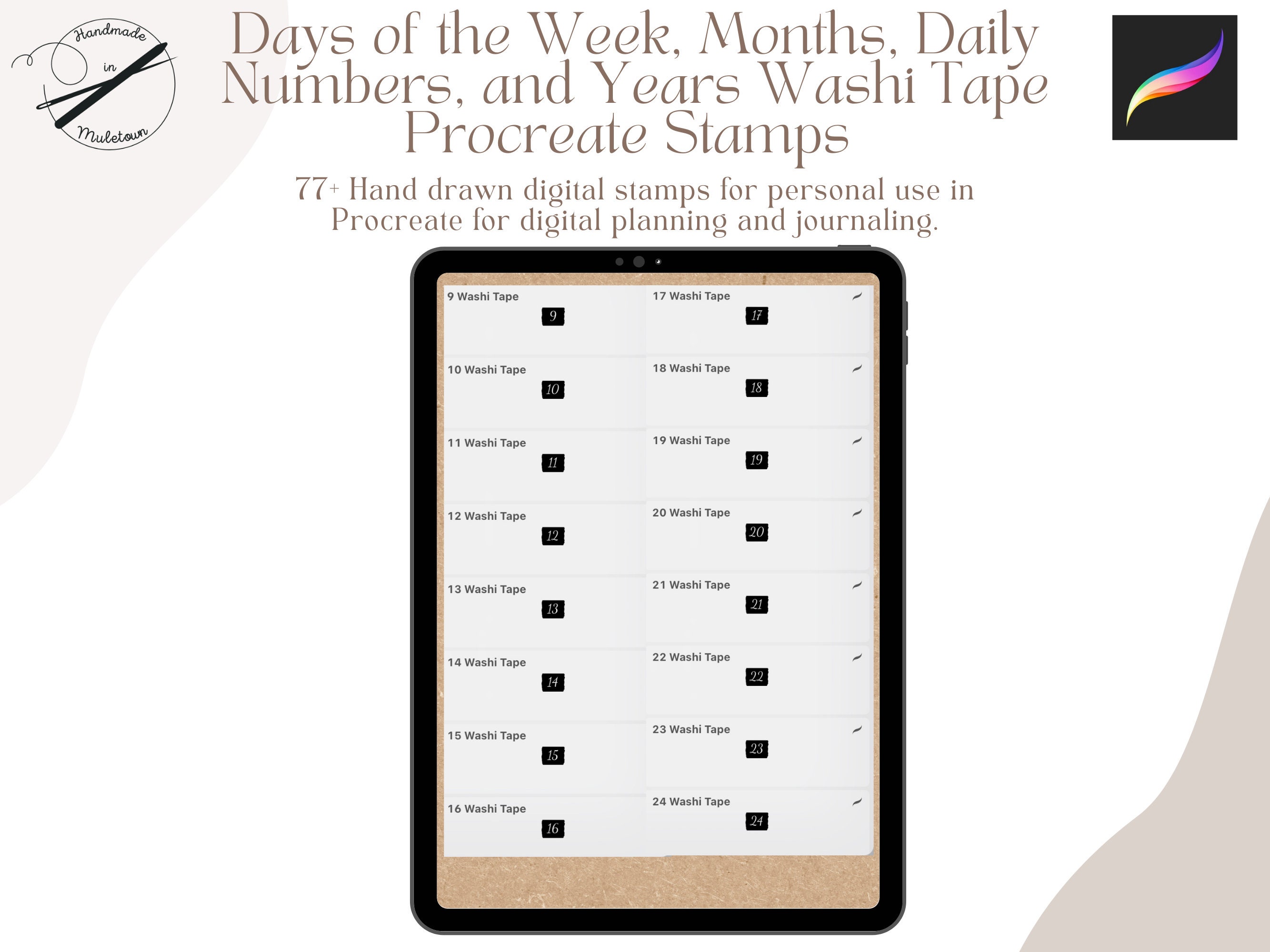 Days of the Week Stamps, Months Stamps, Daily Numbers Stamps, and Years ...