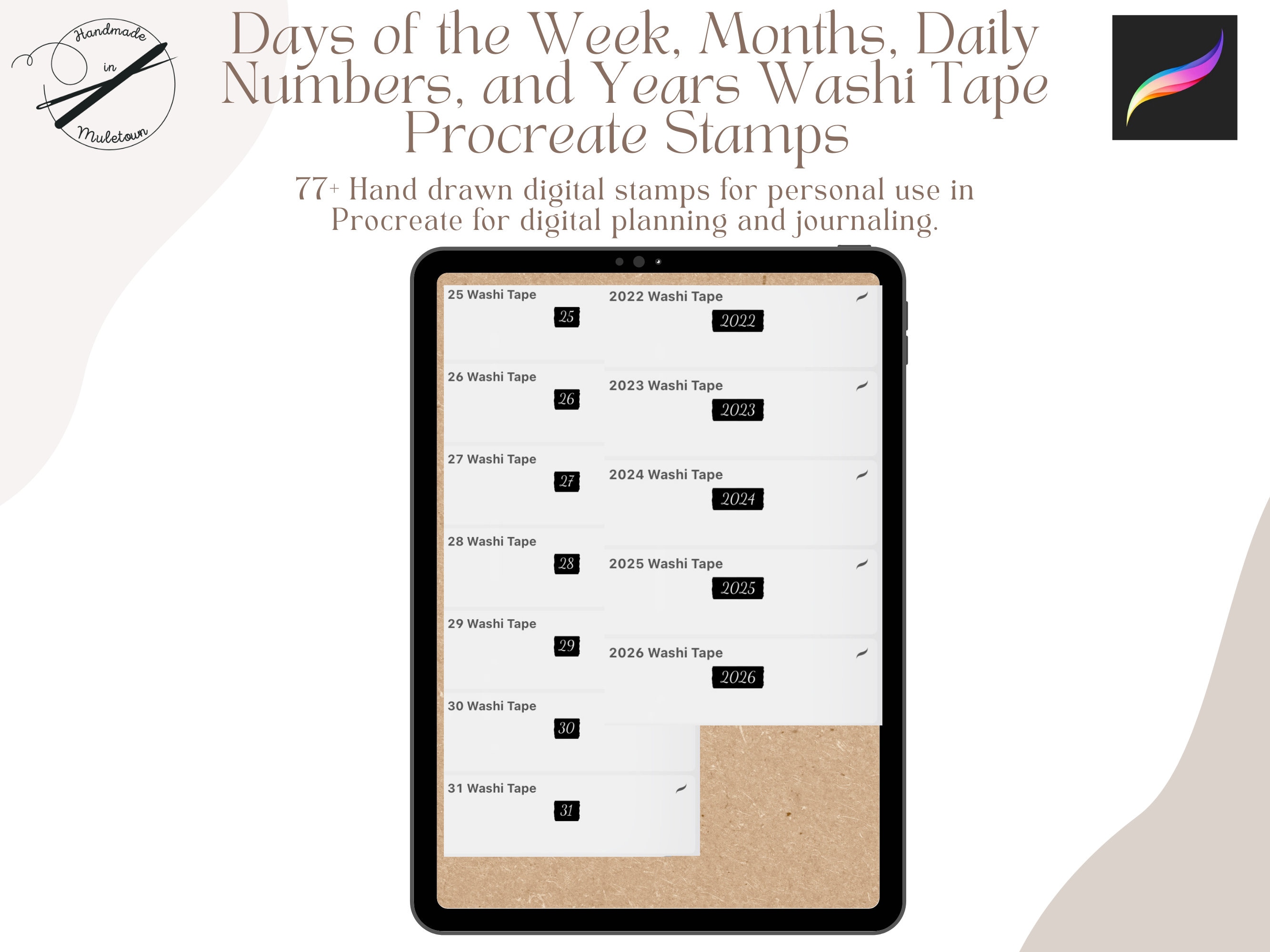 Days of the Week Stamps, Months Stamps, Daily Numbers Stamps, and Years ...