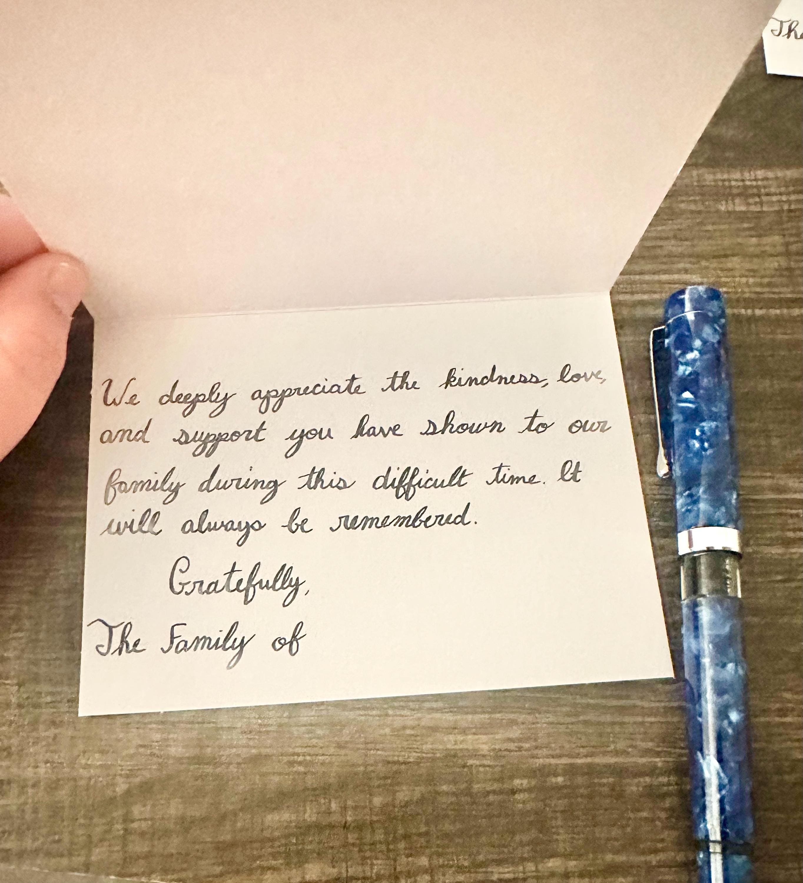 Handwritten Greeting Card for Any Occasion, Personalized Cursive ...