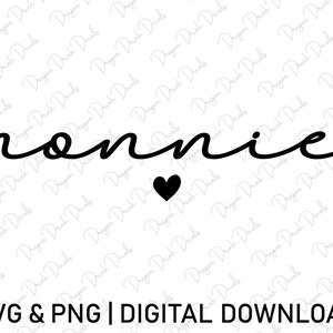 Nonnie Svg, Heart Svg, Grandma Svg, Digital Downloads, Family Svg ...