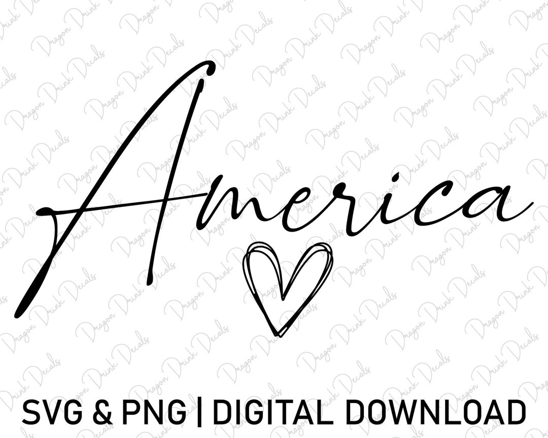 America Svg, USA Svg, Digital Downloads, Cursive Fonts Svg, USA Shirt ...