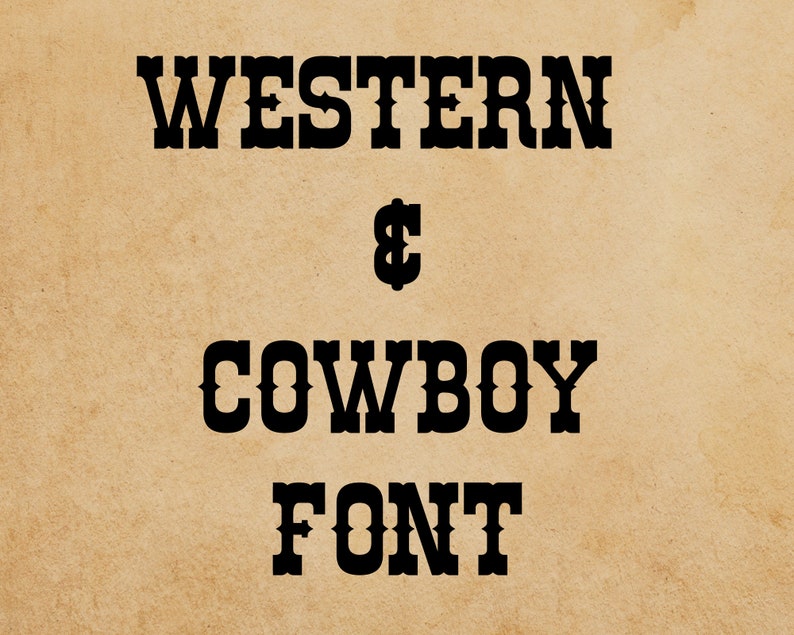 Western Monogram Font Svg, Wild West Font Svg, Digital Download, Cowboy ...