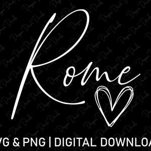 Rome Svg, Digital Download, Europe Svg, Cursive Font Svg, Italia Svg ...