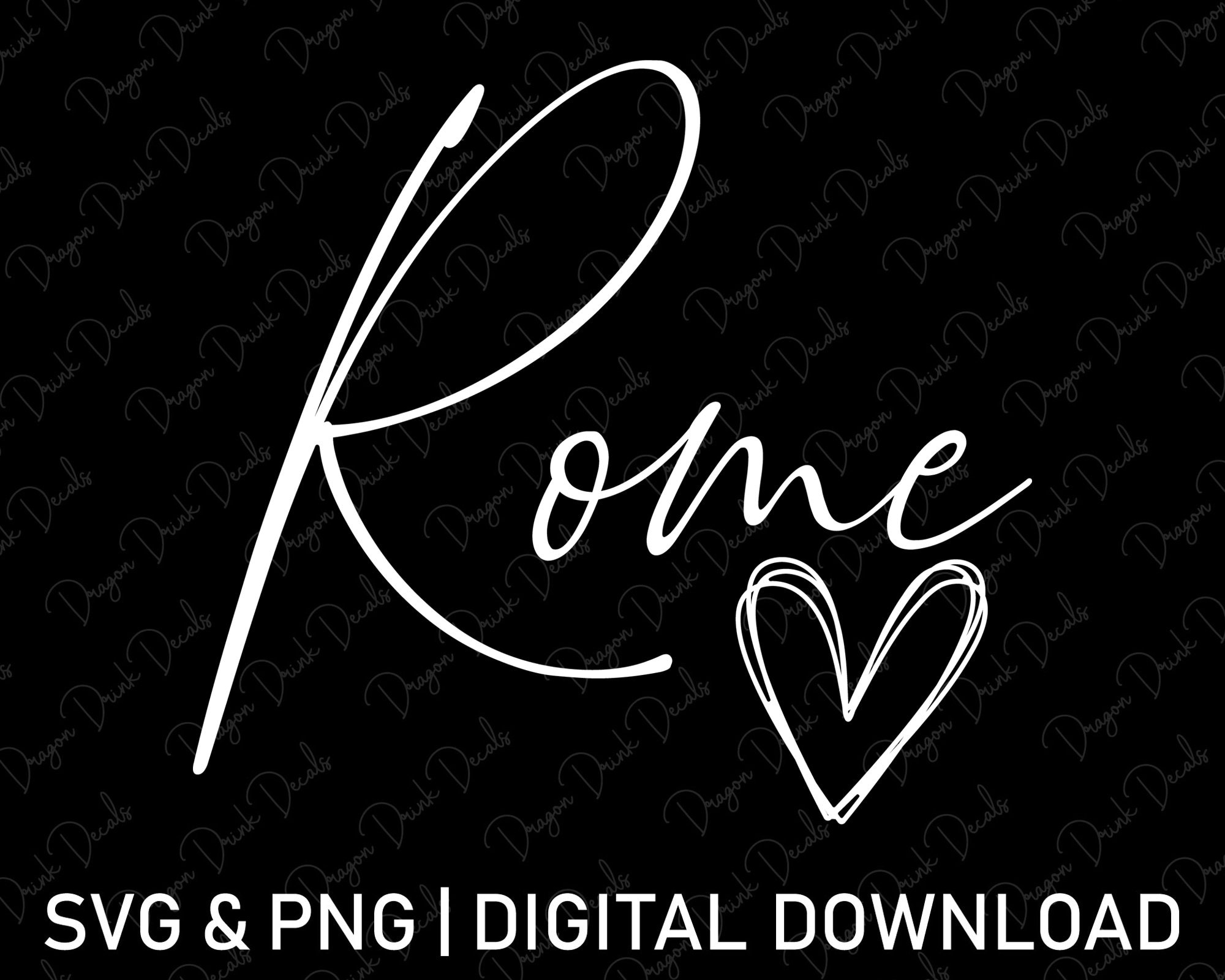 Rome Svg Digital Download Europe Svg Cursive Font Svg - Etsy Canada