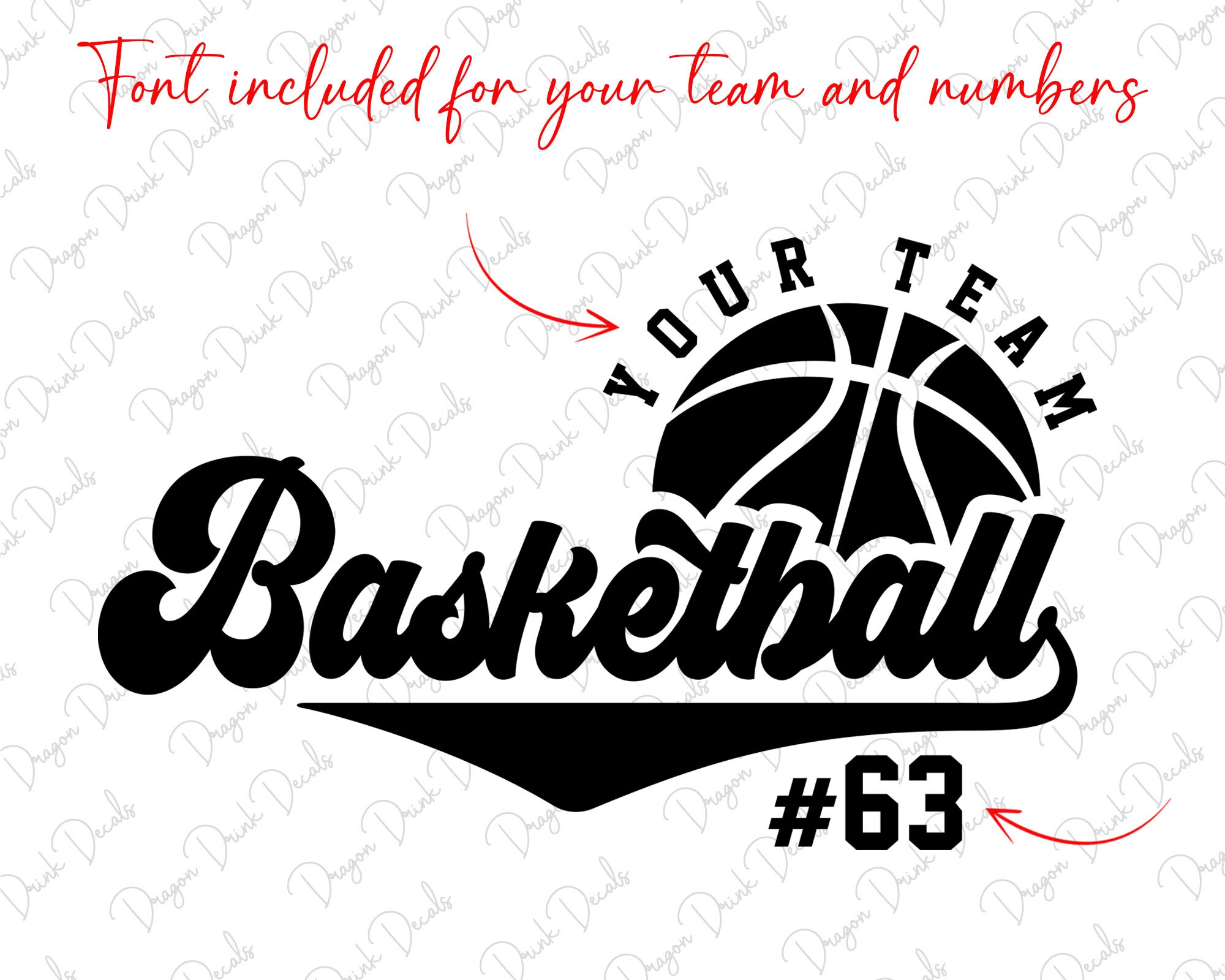 Your Team Svg Basketball Svg Gameday Svg Number Svg - Etsy