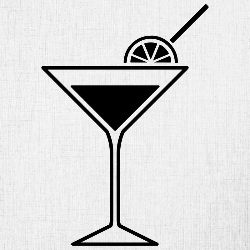 Martini Glass Svg - Etsy