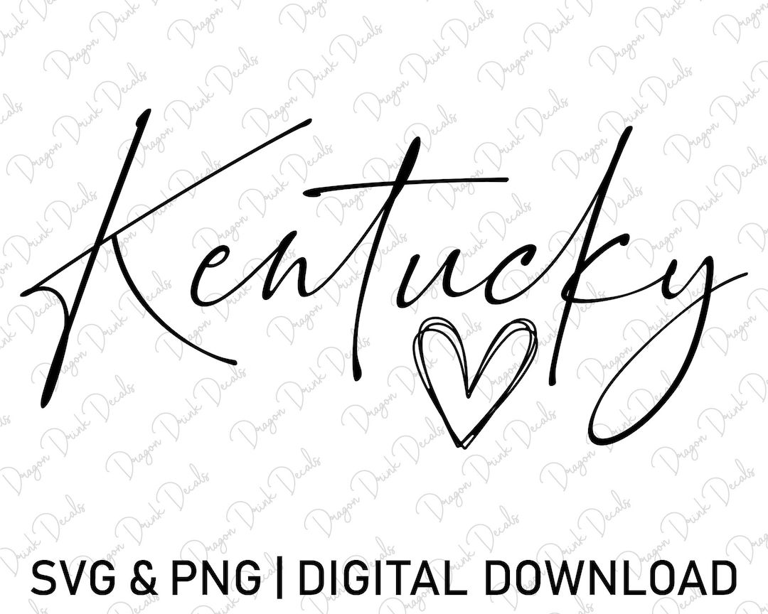 Kentucky Svg, Cursive Fonts Svg, Heart Svg, US States Svg, America Svg ...