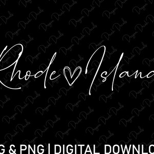 Rhode Island Svg, Digital Download, USA Svg, Cursive Font Svg, Rhode ...