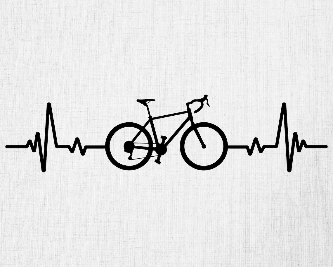 Bicycle Heartbeat Svg, Digital Download, Heartbeat Svg, Beating Heart ...