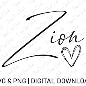 Zion Svg, Digital Download, Cursive Font Svg, National Park Svg ...