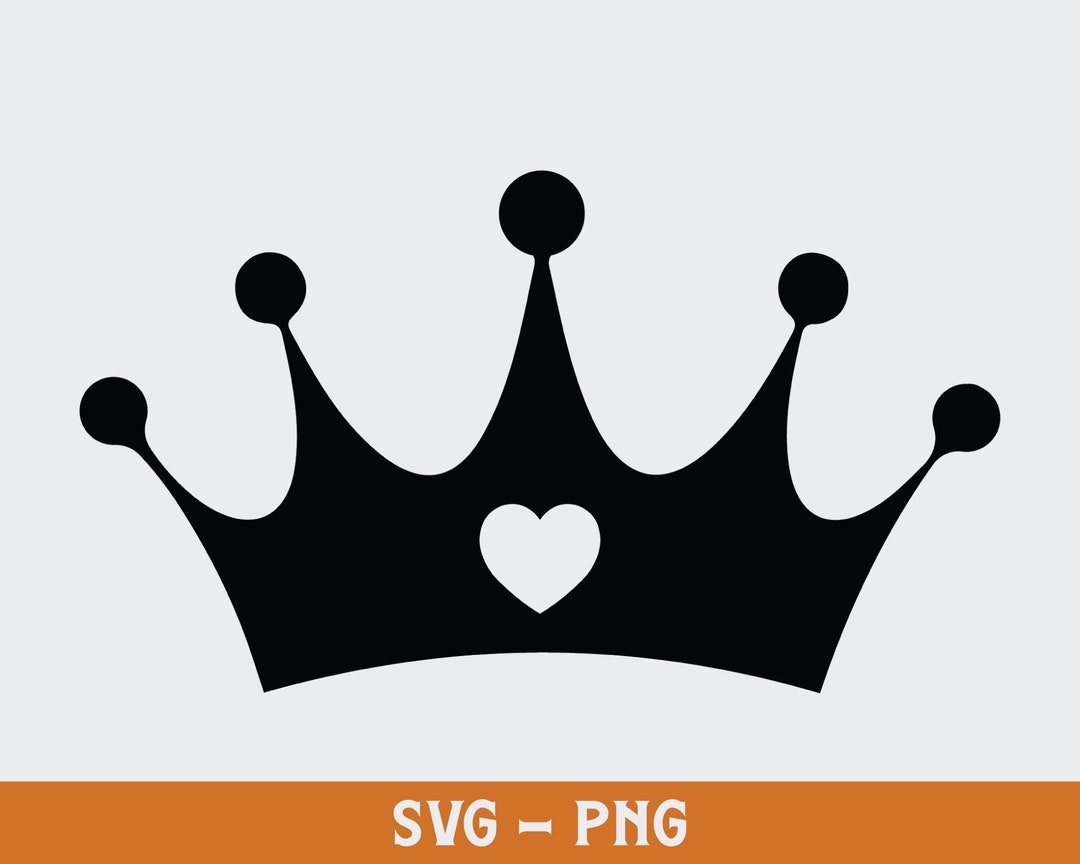 Crown With Heart Svg, Digital Download, Royal Crown Svg, Prince Crown ...