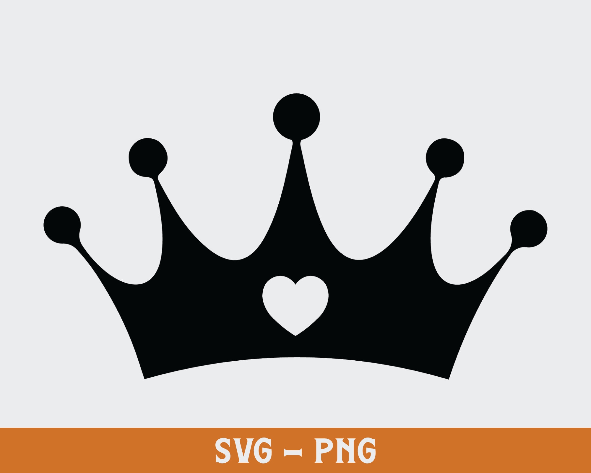 Crown With Heart Svg, Digital Download, Royal Crown Svg, Prince Crown ...