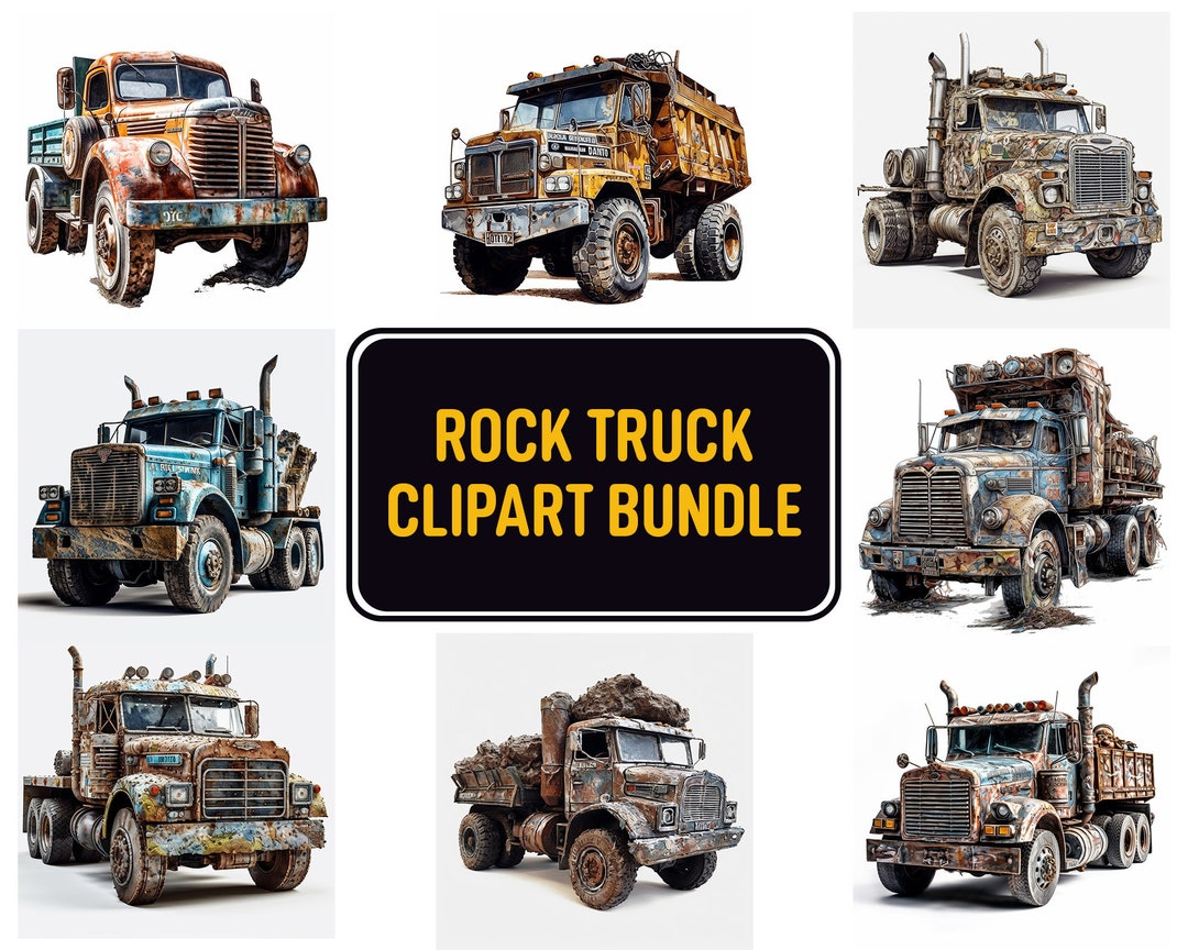 Rock Truck Clipart, 12 High Quality JPG Files, Construction Vehicles ...