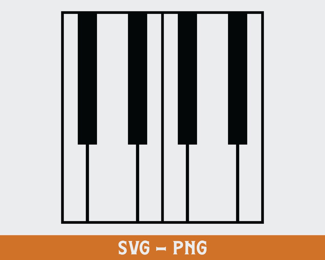 Piano Keyboard Svg, Digital Download, Piano Keyboard Keys Svg, Music ...