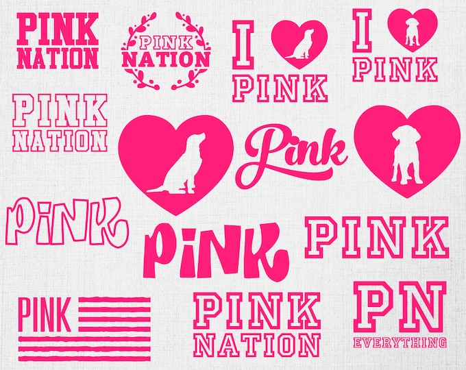 Pink Logos Svg and Pdf - Etsy Canada