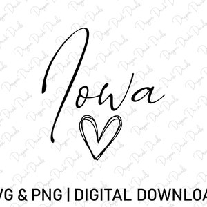Iowa Svg, Digital Download, America Svg, Cursive Font Svg, Iowa Life ...