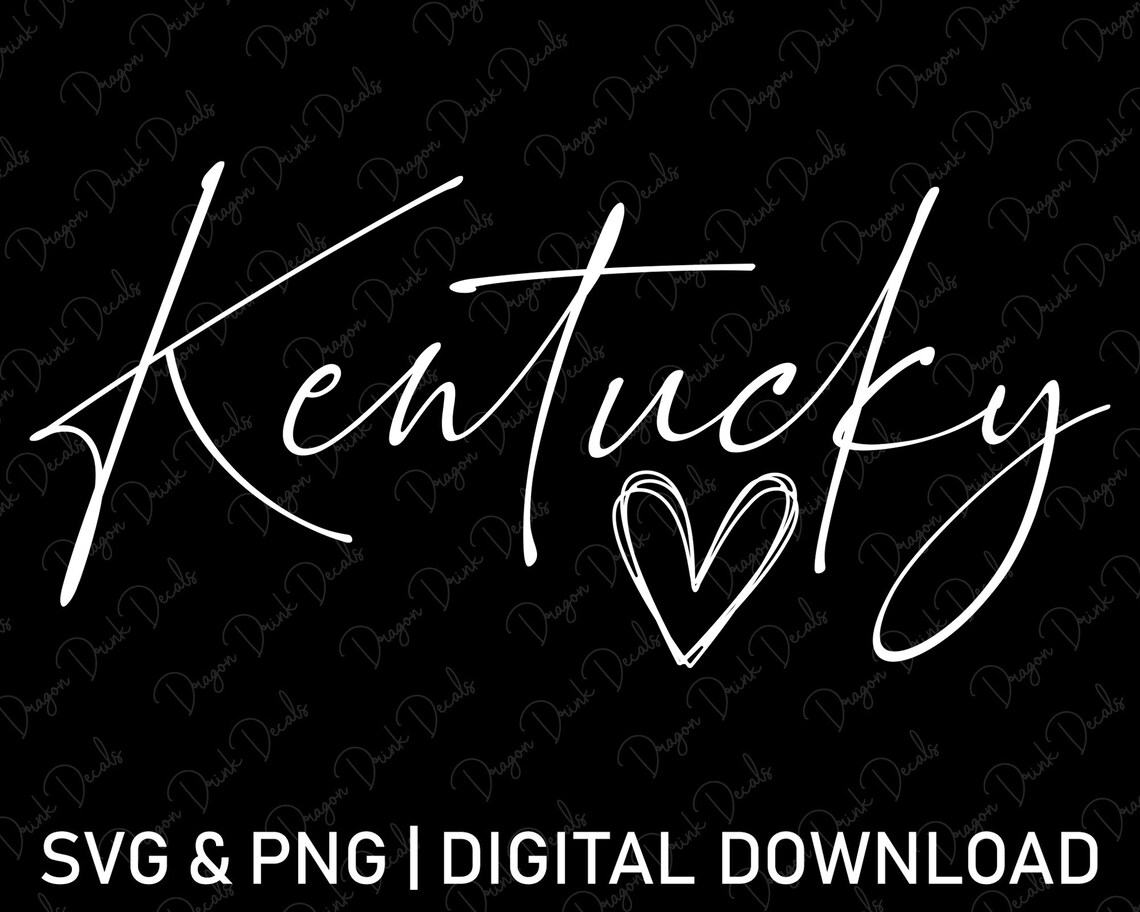 Kentucky Svg, Cursive Fonts Svg, Heart Svg, US States Svg, America Svg ...