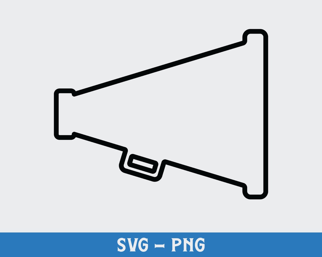 Cheer Megaphone Svg, Digital Download, Cheerleading Svg, Silhouette ...