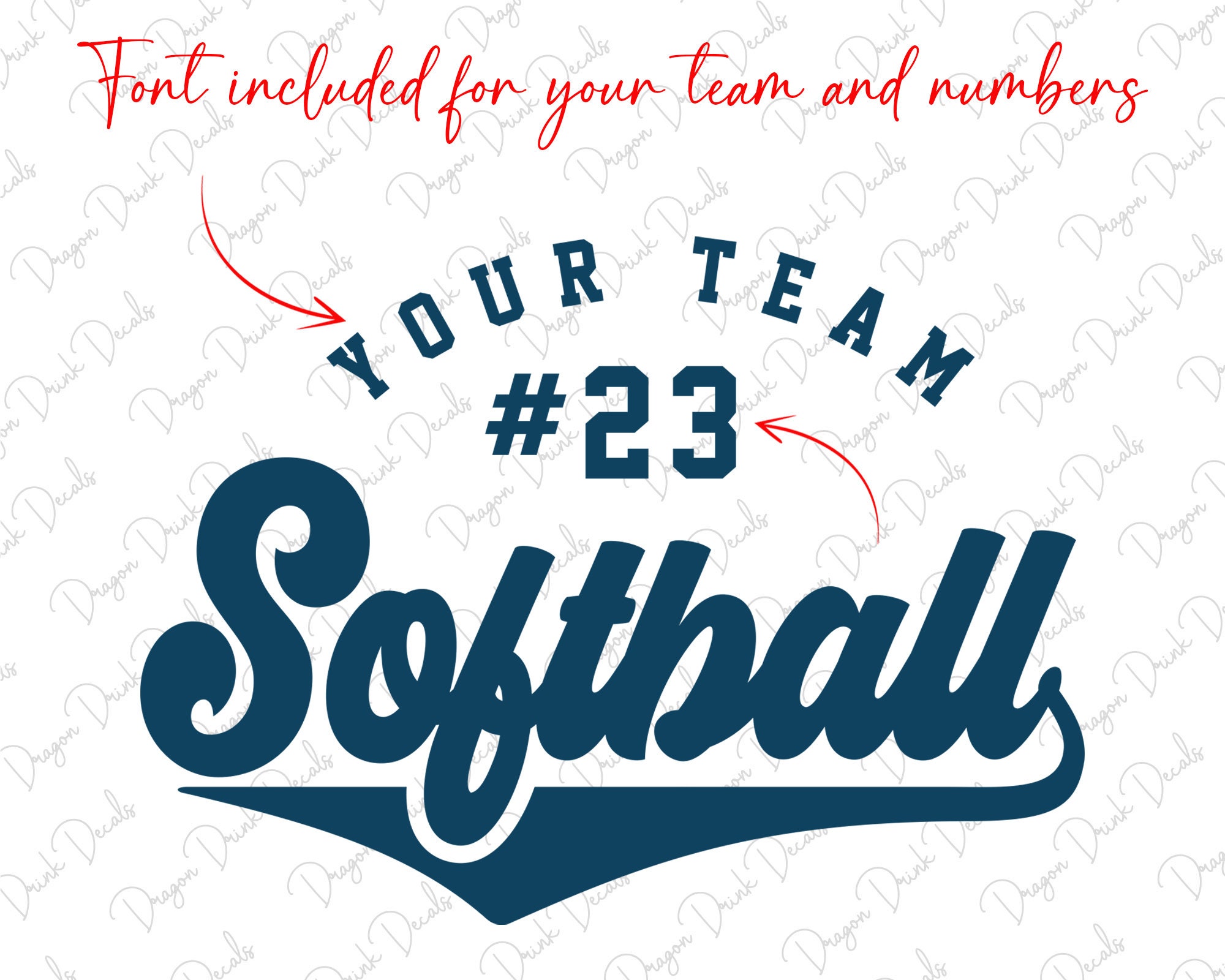 Softball Svg, Number Svg, Your Team Svg, Digital Downloads, Custom Svg ...