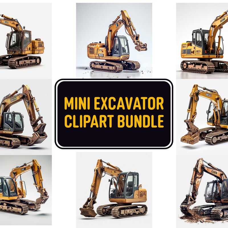 Mini Excavator Svg - Etsy