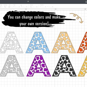 Cow Font TTF Svg, Digital Download, Farmhouse Font Svg, Cow Skin ...