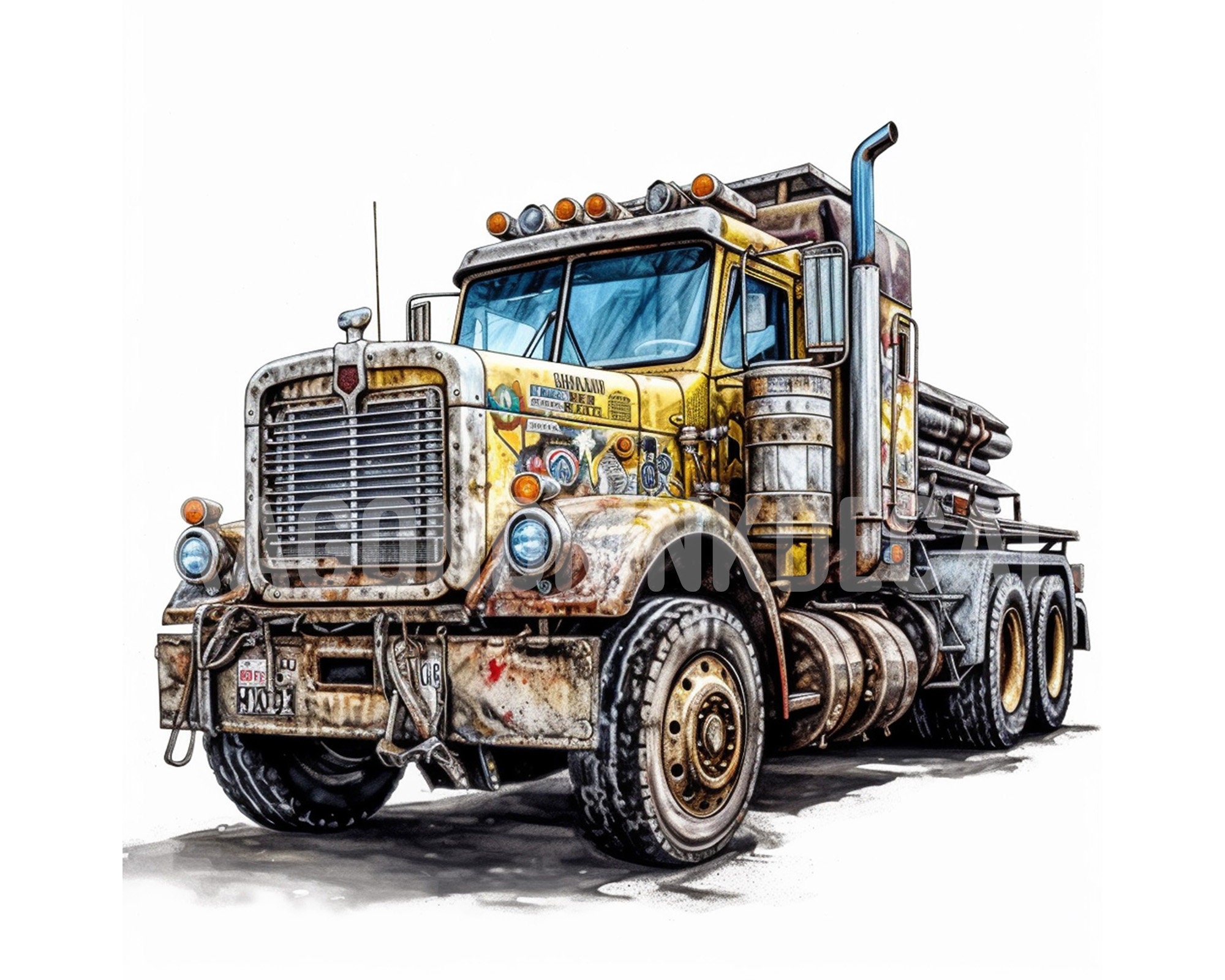 Articulated Hauler Clipart 12 High Quality JPG Files - Etsy