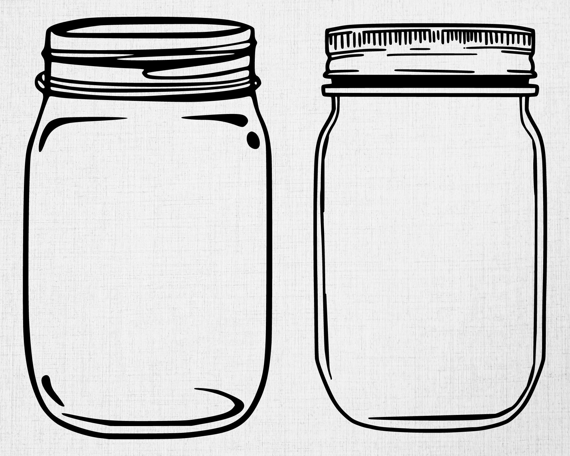 Mason Jar Pencil Drawing