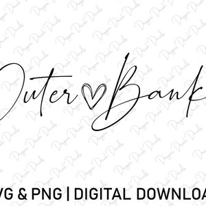 Outer Banks Svg, Digital Download, Pogue Life Svg, Cursive Font Svg ...