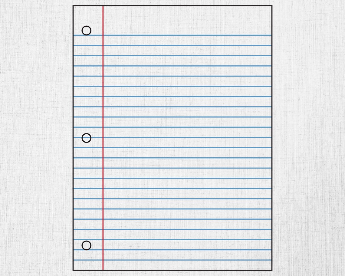 Lined Notebook Svg Lined Paper Svg School Paper Svg Digital - Etsy