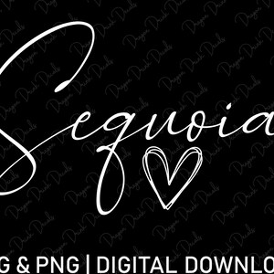 Sequoia Svg, Digital Download, National Park Svg, Cursive Font Svg ...