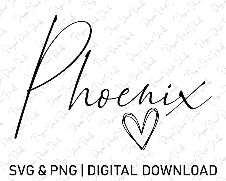 Phoenix Svg Digital Downloads USA State Svg Cursive Fonts - Etsy