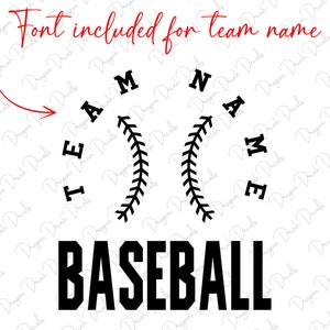 Baseball Svg, Team Name Svg, Baseball Lace Svg, Digital Download ...