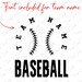 Baseball Svg, Team Name Svg, Baseball Lace Svg, Digital Download ...