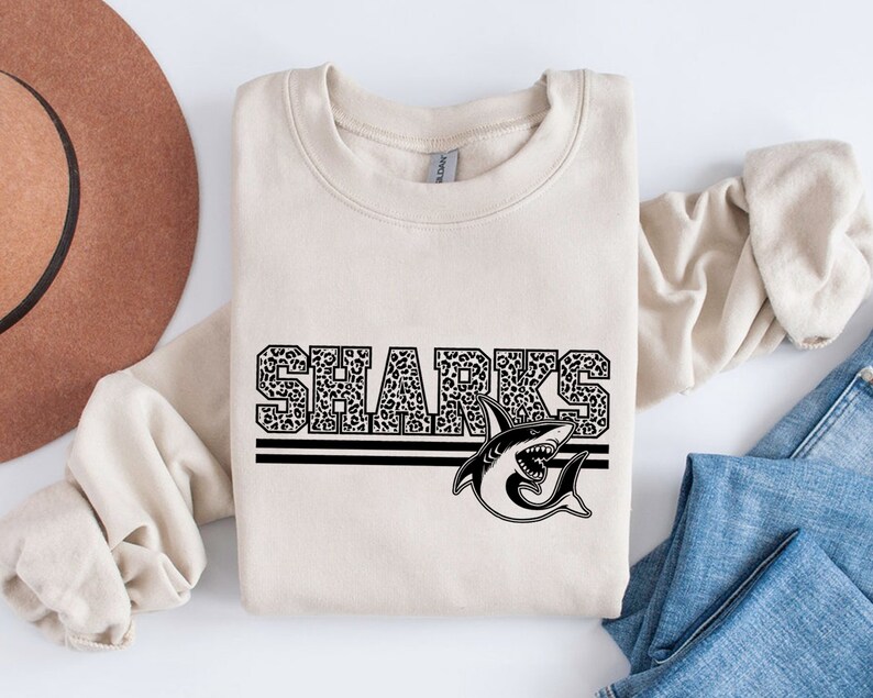 Sharks Svg Sharks Leopard Mascot Svg Mascot Sublimation - Etsy