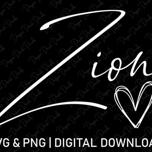 Zion Svg, Digital Download, Cursive Font Svg, National Park Svg ...