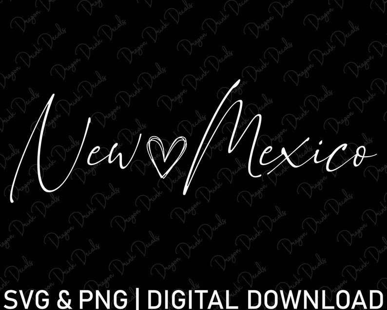 New Mexico Svg Digital Download USA Svg Cursive Font Svg - Etsy