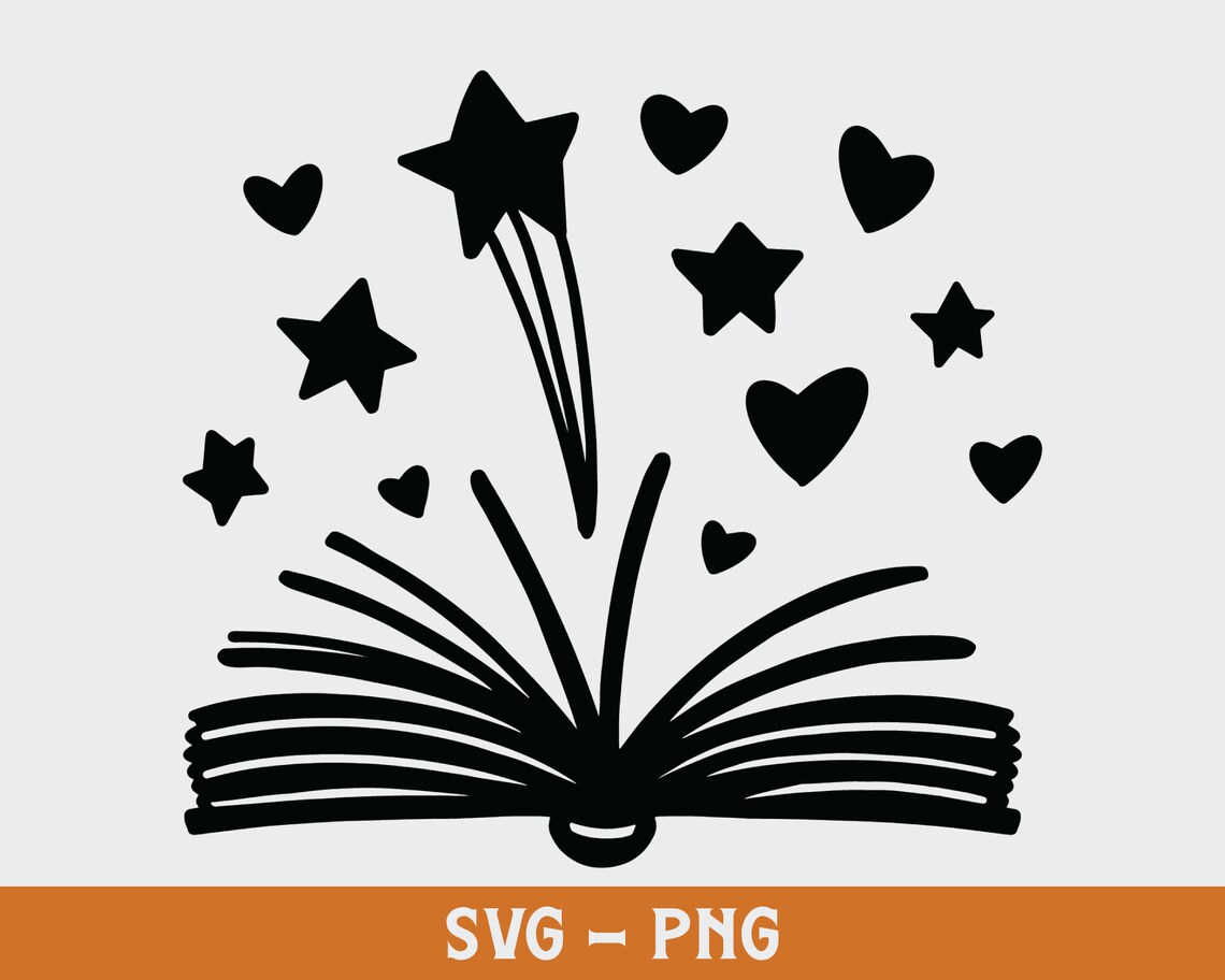 Wizard Book Svg Digital Download Wizard Wand Svg Magic Book - Etsy