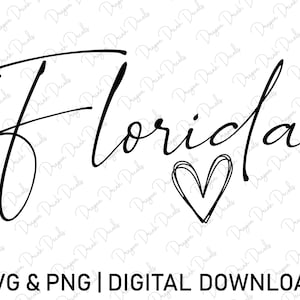 Florida Svg, Digital Downloads, USA State Svg, Cursive Fonts Svg ...