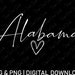 Alabama Svg, Digital Download, USA Svg, Cursive Font Svg, Alabama Shirt ...