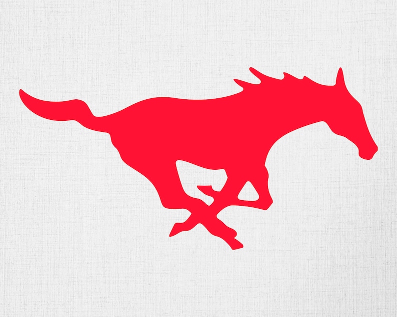 Mustang Mascot Svg Digital Download School Spirit SMU - Etsy