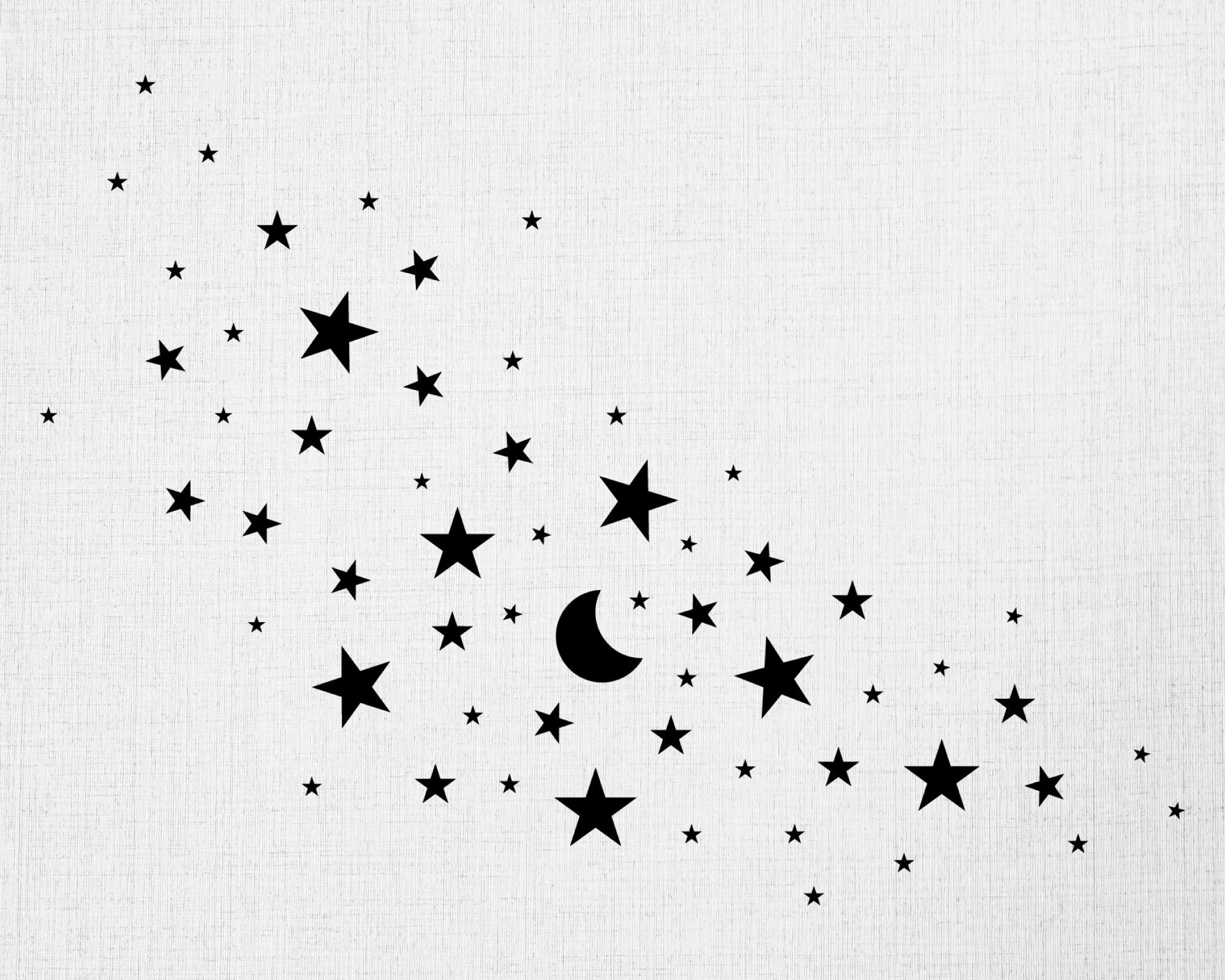 Celestial Svg Digital Download Moon Stars Svg Boho Moon - Etsy